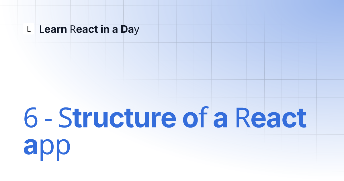 6 Structure Of A React App Learn React In A Day 